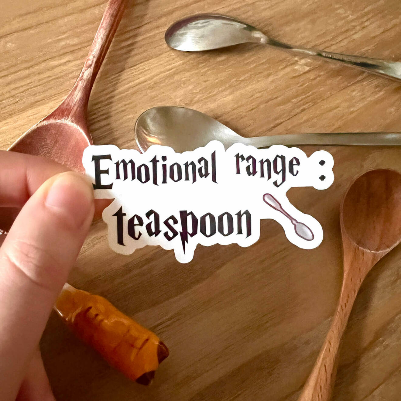 Emotional range of a teaspoon - Sticker - Yun's Cosy Corner