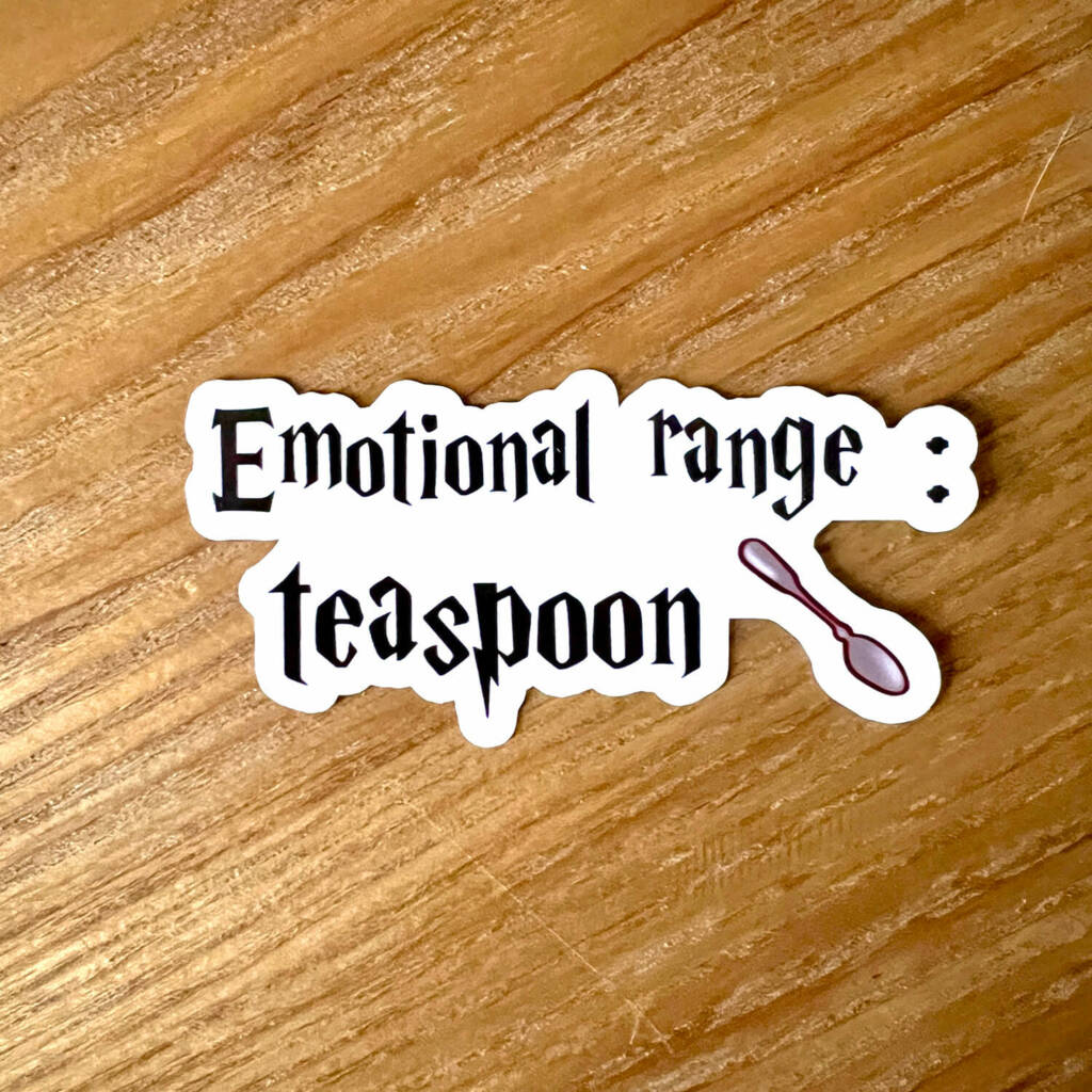 Emotional range of a teaspoon - Sticker - Yun's Cosy Corner